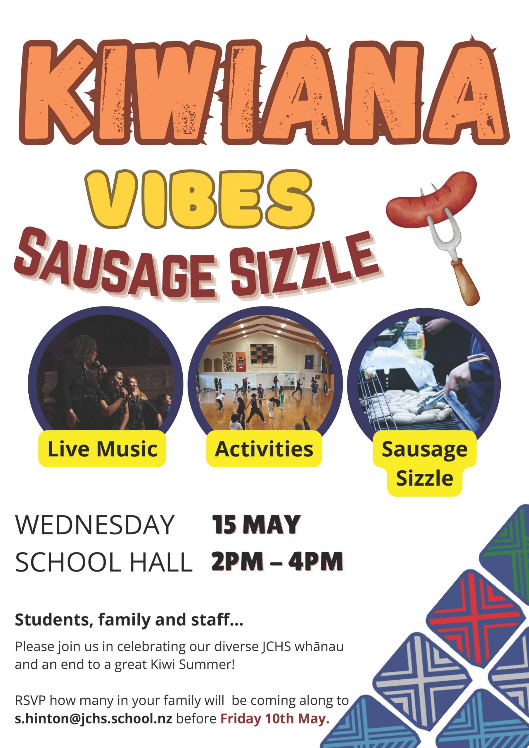 Kiwiana Sausage Sizzle Day - James Cook High School